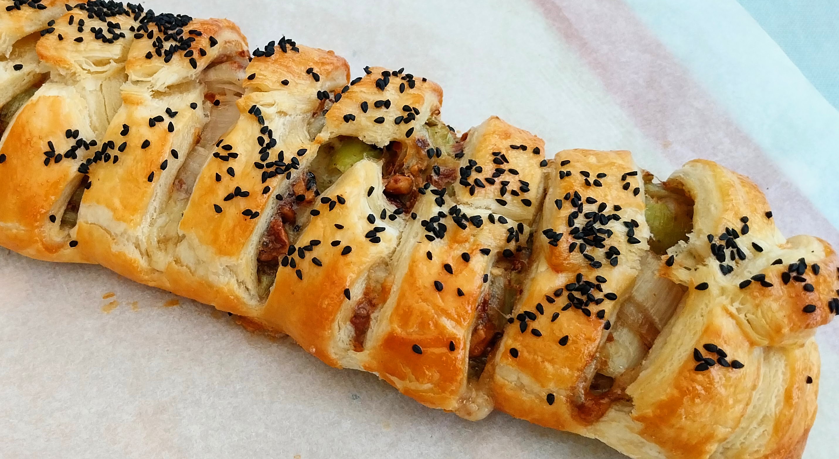 Leek, Stilton & Walnut Strudel – A Different Kitchen